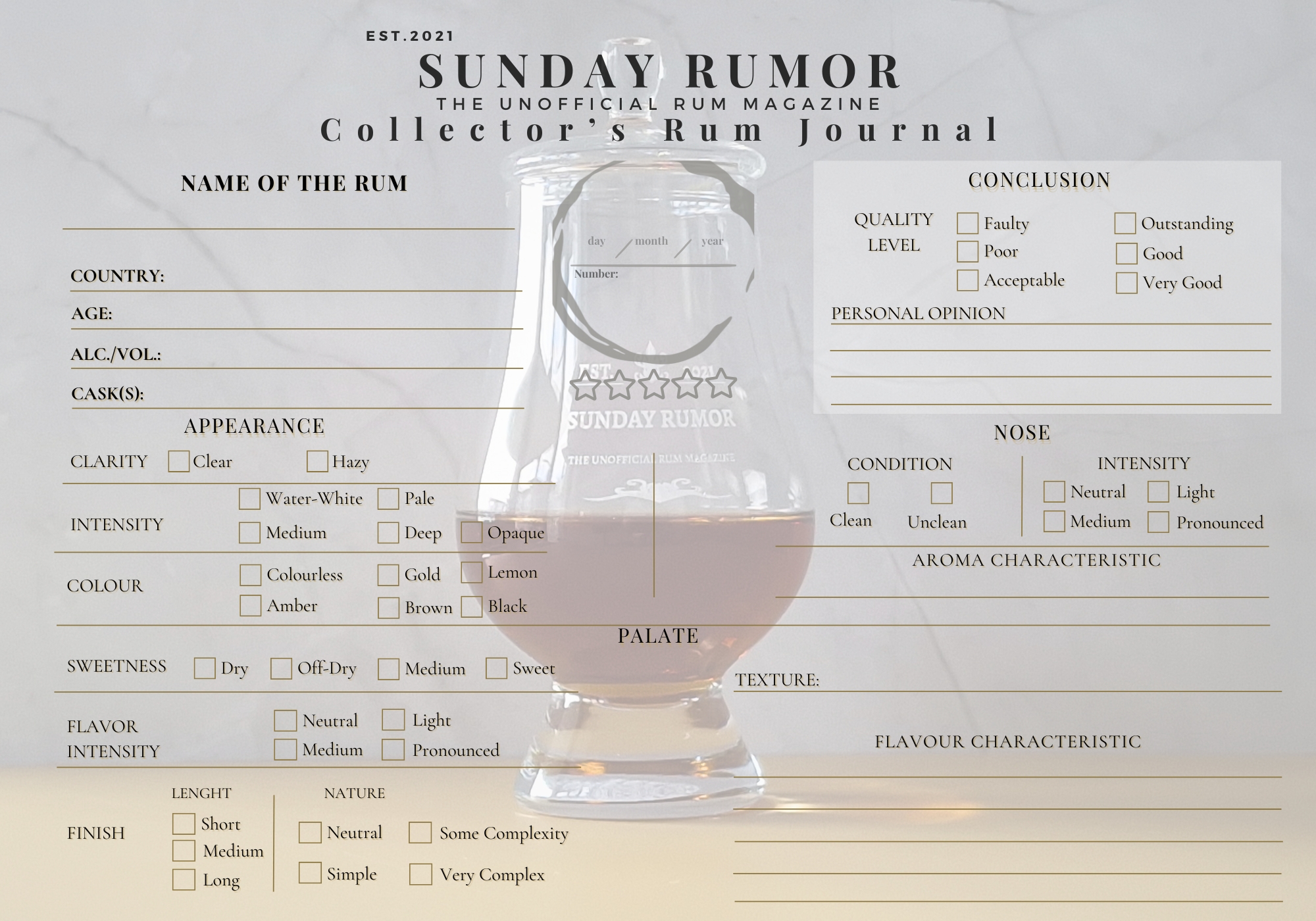 COLLECTOR’S RUM JOURNAL - SUNDAY RUMOR